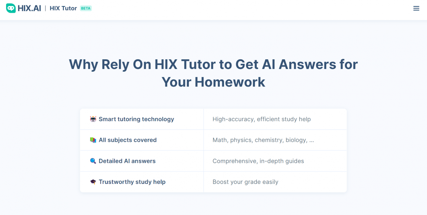 HIX Tutor Review: Your Essential Smart Homework AI Companion - Spyic